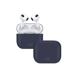 Xqisit Etui Silikon Skin Case Cover Schutz-Hülle Blau Headset (passend für Ladecase Apple AirPods 3 Bluetooth Ohrhörer Kopfhörer)