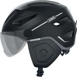 Fahrradhelm Abus "PEDELEC 2.0 ACE" Helme Gr. L Kopfumfang: 56 cm - 62 cm, schwarz (velvet black) Fahrradhelme für Erwachsene