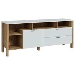 TV-Board FORTE Sideboards Gr. B/H/T: 162,3cm x 67,3cm x 41,6cm, 2 St., grau (mauvella eiche / secret grau)