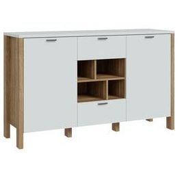 Sideboard FORTE Sideboards Gr. B/H/T: 141,4cm x 86,5cm x 41,6cm, 2 St., grau (mauvella eiche / secret grau)