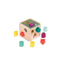 B.TOYS B. Wonder Cube - Bunter Steckspiel-Würfel aus Holz mit 9 verschiedenen Formen