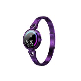 TPFNet Damen Smart Watch / Fitness Tracker IP67 - Edelstahl Armband - Android & IOS - Silber