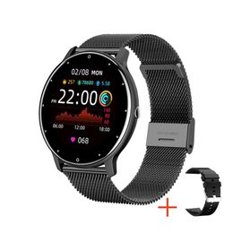 TPFNet Smart Watch / Fitness Tracker IP67 - Milanaise Armband + Silikon Armband - Android & IOS - Blau