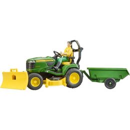 Bruder 62104 bworld John Deere Aufsitzrasenmäher mit Anhänger