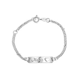 Zeeme for Kids Armband 925/- Sterling Silber 14/16cm Glänzend (Ausführung: MIT Gravur)