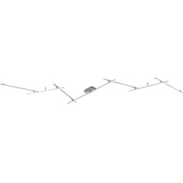 LED Deckenleuchte Trio LEUCHTEN "Indira" Lampen Gr. Höhe: 7 cm, grau (nickelfarben) Deckenspot Deckenstrahler