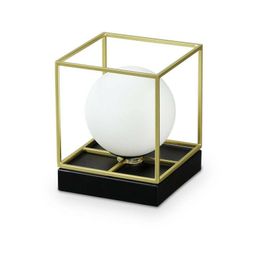 Ideal Lux Dekorative Cube Large Tischlampe Messing satiniert, G9