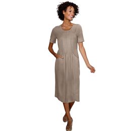 Sommerkleid CREATION L PREMIUM "Lyocell-Kleid" Gr. 40, Normalgrößen, beige (sesam) Damen Kleider Knielange