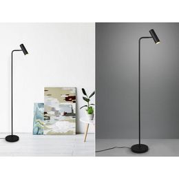 meineWunschleuchte Led Stehlampe in Schwarz matt, Spot schwenkbar, Höhe 151cm