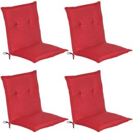 Beautissu 4er Set Niederlehner Auflage Loft NL 100x50x6cm Rot