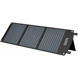 Solarboard 60W, Faltbares Solarpanel für Powerstations, Solarmodul für mobile Solargeneratoren mit dc, usb, 2 Ständer & Griff, Strom für Outdoor,