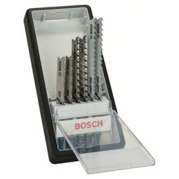 Bosch 6-tlg. Stichsägeblatt-Set Wood and Metal, Robust Line, Progressor, U-Schaft