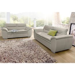 COTTA Polstergarnitur, Set: bestehend aus 2, 5- und 2-Sitzer grau