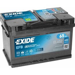 Exide - EL652 Start-Stop efb 12V 65Ah 650A Autobatterie inkl. 7,50€ Pfand