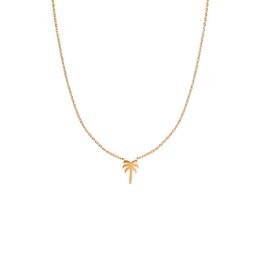 Palm Tree Necklace Rose Gold