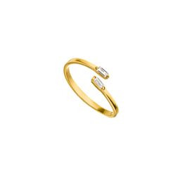 Paul Valentine Adjustable Sparkling Ring 14K Gold Plated