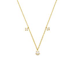 Paul Valentine Opal Hope Necklace 14K Gold Plated