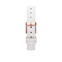 Paul Valentine White Leather Strap Rose Gold