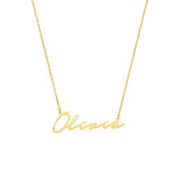 Paul Valentine Name Necklace Italics Solid Gold