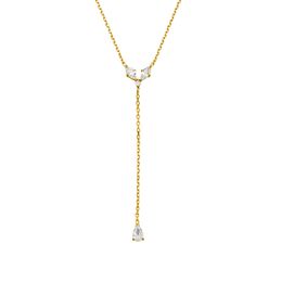 Paul Valentine Teardrop Y-Necklace 14K Gold Plated