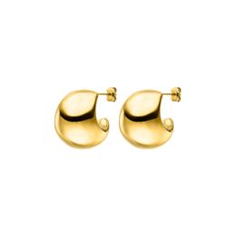 Paul Valentine Avenue Chunky Hoops 14K Gold Plated