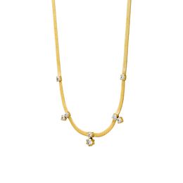 Paul Valentine Sparkle Sleek Necklace 14K Gold Plated