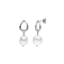 Paul Valentine Amalfi Pearl Earrings Silver