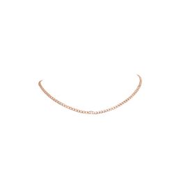 Paul Valentine Brilliant Curb Necklace 14K Rose Gold Plated