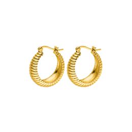 Paul Valentine Avenue Structure Hoops 14K Gold Plated