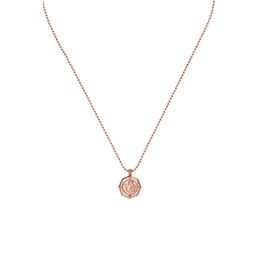 Paul Valentine Angel Coin Necklace 14K Rose Gold Plated