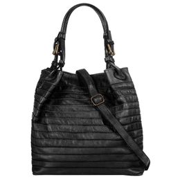 Samantha Look Shopper echt Leder, Made in Italy schwarz