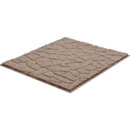 Grund Badematte &raquo;Terazzo&laquo; H&ouml;he 20 mm rutschhemmend beschichtet pflegeleicht, Badematte mit Hoch-Tief-Effekt hellbraun Obermaterial: 100% Polyester...