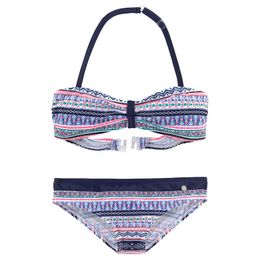 s.Oliver Bandeau-Bikini »Barcelona Kids« im frechen Streifen-Look blau-rosé-gestreift 122/128 - N-Gr N-Gr 122/128 Im frechen Streifen-Look