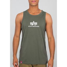 Alpha Industries Tanktop »BASIC TANK« darkoliv L L Mit Markenprint