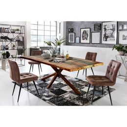 Sit Esstisch »Tops&Tables« mit Tischplatte aus Altholz mit Farbresten braun + braun + bunt