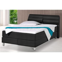 Maintal Boxspringbett inkl. Topper schwarz