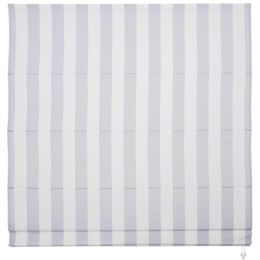Liedeco Raffrollo mit Klettband freih&auml;ngend hellgrau/wei&szlig; Obermaterial: 100% Polyester 190 cm