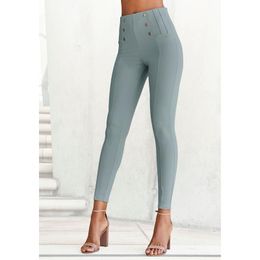 Lascana Highwaist Leggings mit Zierknöpfen hellmint 32/34 - N-Gr N-Gr 32/34 Leggings mit einem höherem Bund