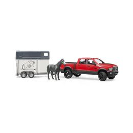 Bruder 02501 RAM 2500 Power Wagon mit Pferdeanhänger und 1 Pferd