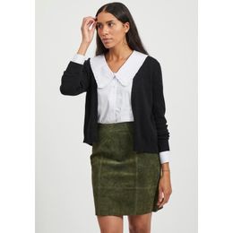 Vila Damen Cardigan &raquo;VIRIL SHORT CARDIGAN&laquo; in pflegeleichter Qualit&auml;t schwarz XS