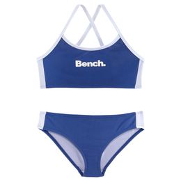 Bench. Bustier-Bikini, mit gekreuzten Trägern blau-weiß 146/152 - N-Gr N-Gr 146/152 Top mit Logoprint