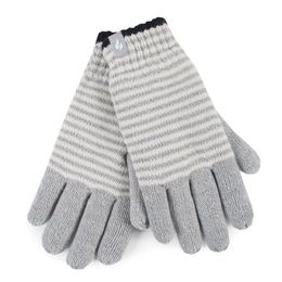 Heat Holders Strickhandschuhe Heat Holders Damen Handschuhe OSLO grau gestreift S/M Thermohandschuhe