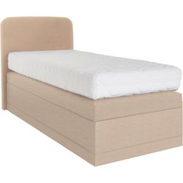 Westfalia Schlafkomfort Boxspringbett wahlweise mit Bettkasten dunkelbeige