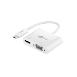 goobay USB-Verteiler USB-C Multiport Adapter mit HDMI & VGA Buchse (USB-C Hub Multiport Adapter)