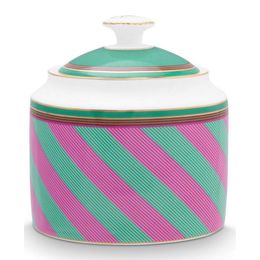 PIP Studio Zuckerdose Chique Stripes Zuckerdose pink-green 550ml