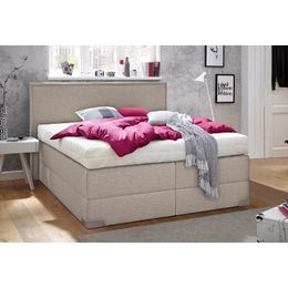 Westfalia Schlafkomfort Boxspringbett dunkelbeige