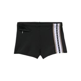 s.Oliver Boxer-Badehose, mit Reißverschlusstasche schwarz 5 - N-Gr N-Gr 5 Boxer-Badehose: Eng anliegend
