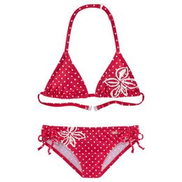 Venice Beach Triangel-Bikini im modischen Punkte-Design rot 128 - N-Gr N-Gr 128 Triangel-Bikini mit regulierbarem Top