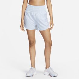 Nike One Dri-FIT Shorts mit Futter und besonders hohem Taillenbund für Damen (ca. 7,5 cm) - Blau