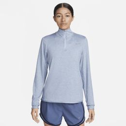 Nike Swift Element UV-Schutz Laufoberteil mit Viertelreißverschluss für Damen - Blau